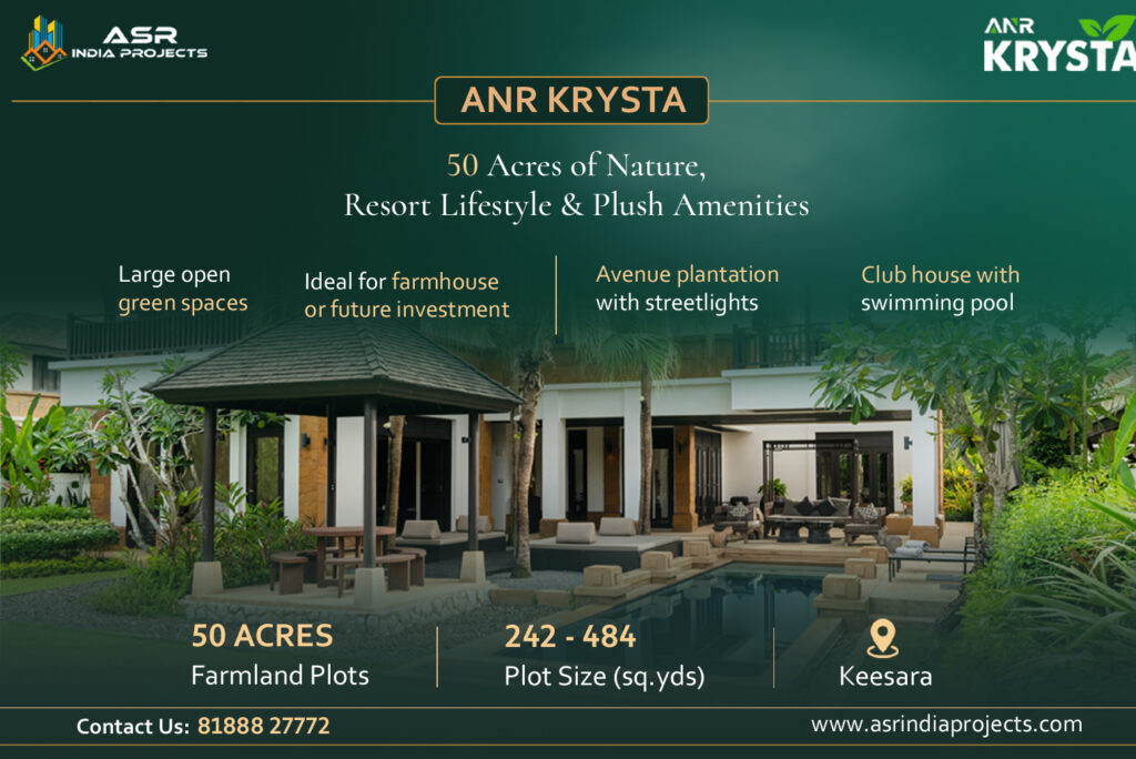 Farmland plots for sale keesara hyderabad ANR Krysta Greens